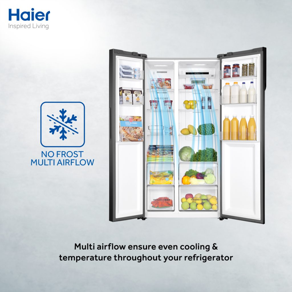 Haier HRF - 622/IBS Inverter - Side By Side - 21.9CFT - 550LTR ...