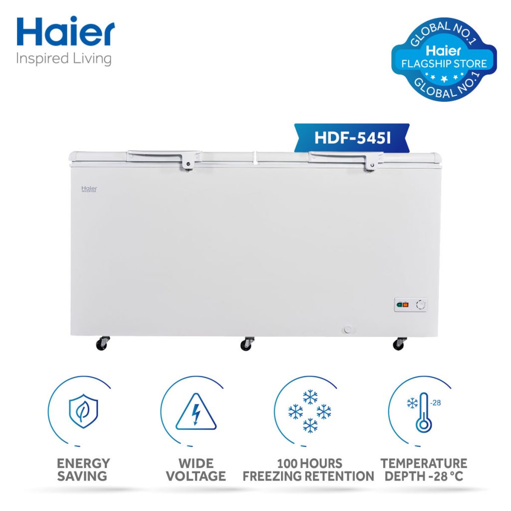 Haier (HDF-545I) 19.26 Cu Ft/Inverter/Double Door Deep Freezer Series ...