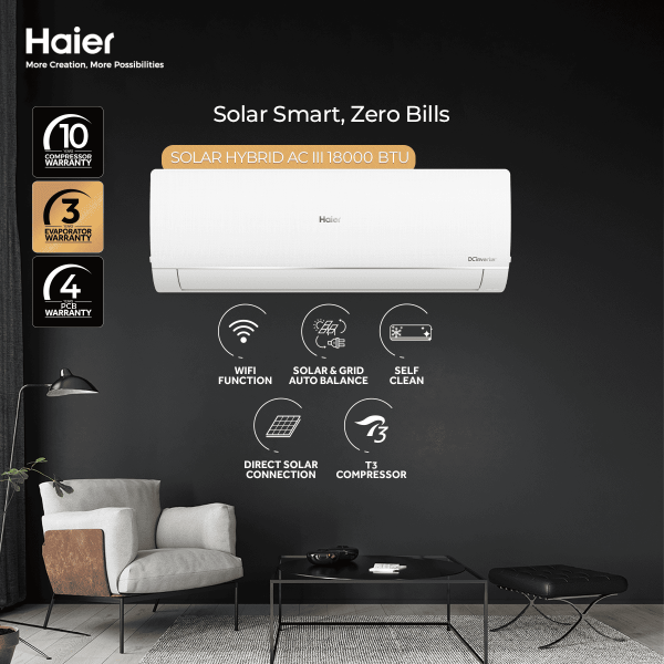 Haier HSU-13LF 1.0 Ton Inverter AC - New Glacier Electronics
